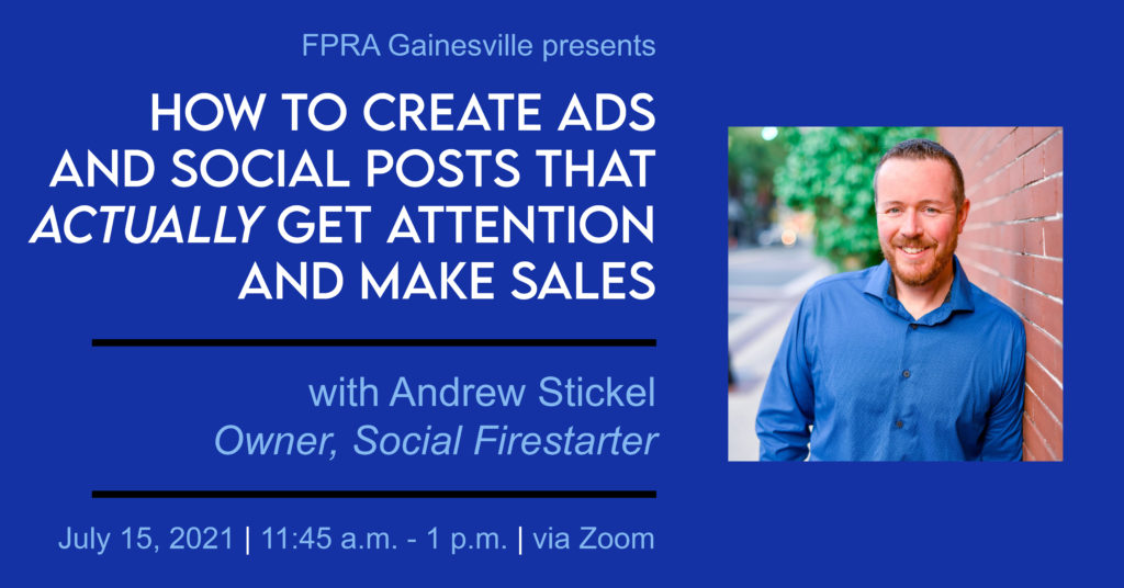 July Program with Andrew Stickel | FPRA Gainesville